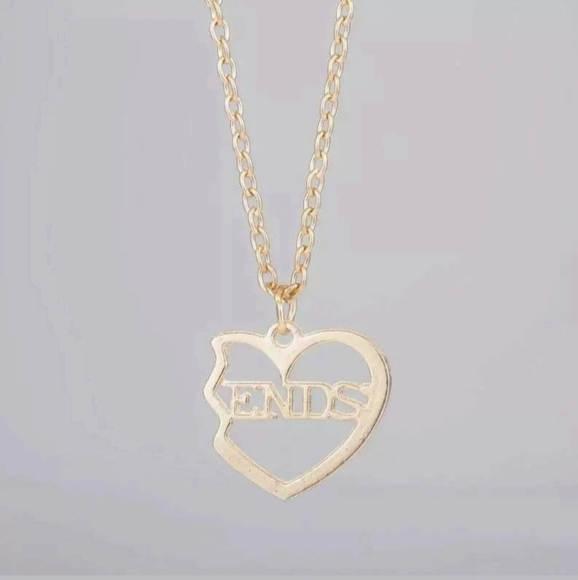 Jewelry | New 3pc Heart Shaped Best Friends Gold Necklace | Poshmark